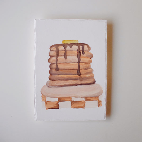 Watercolor Painting - Stack of Flapjacks - theblushingscript
