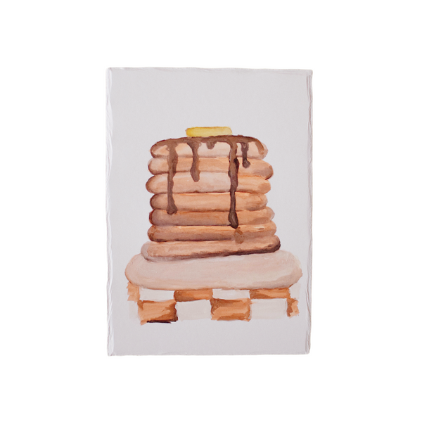 Watercolor Painting - Stack of Flapjacks - theblushingscript